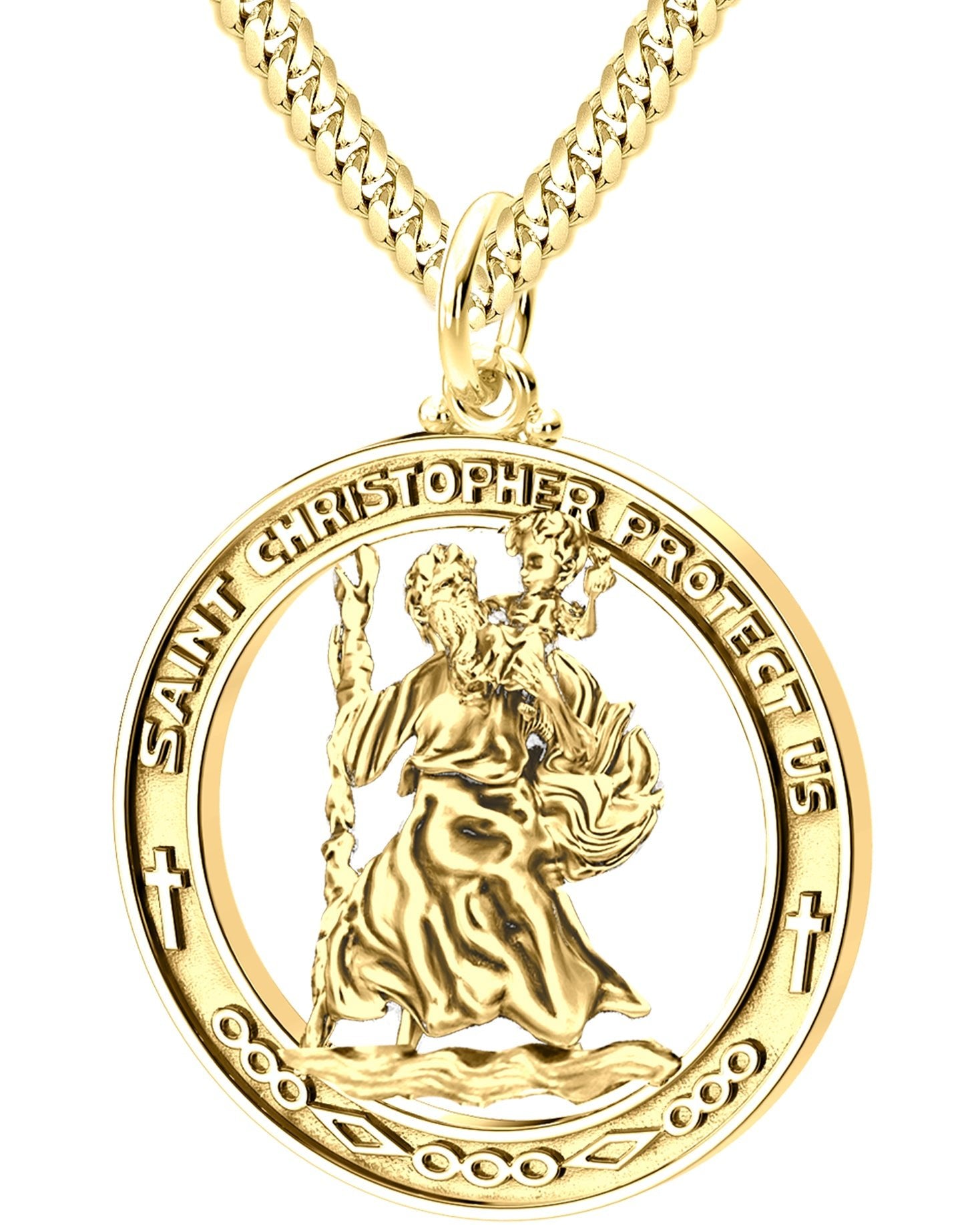 Round st christopher pendant store