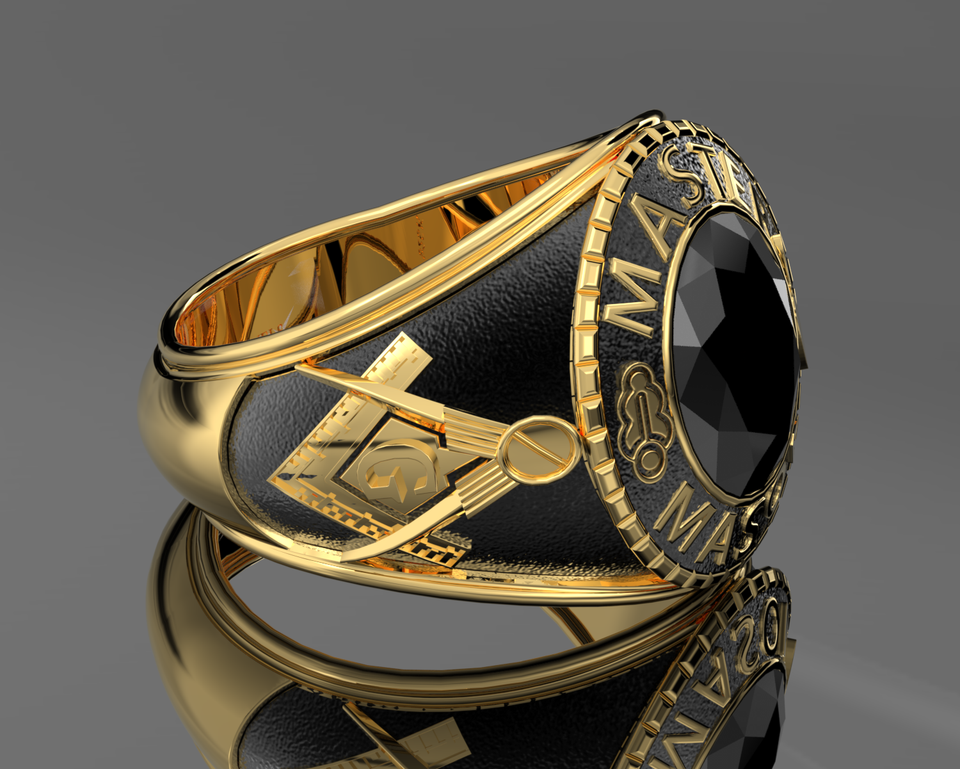 Masonic Rings - Ring Bands In Gold or Silver For Men
