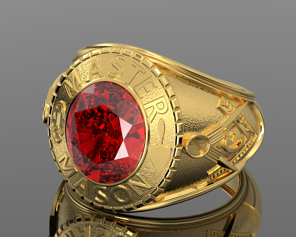 Masonic Rings - Ring Bands In Gold or Silver For Men