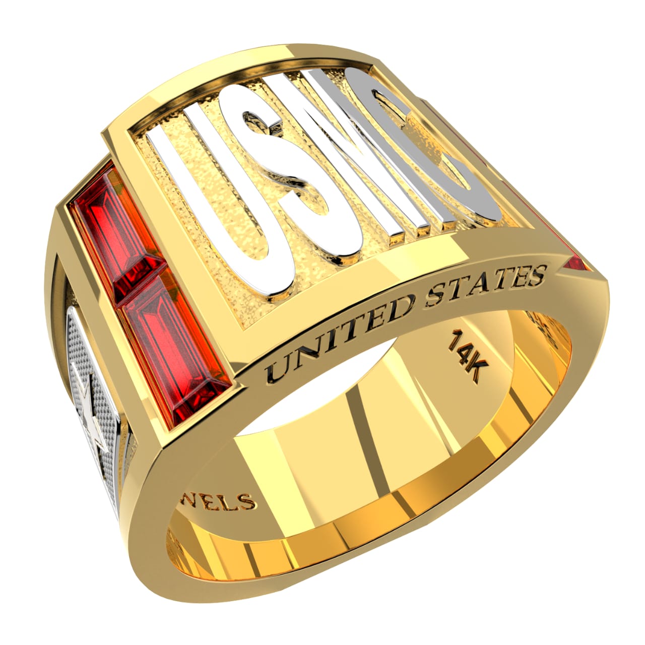 US Military Ring - USMC or Marine Corps 10k or 14k Yellow Gold or White ...