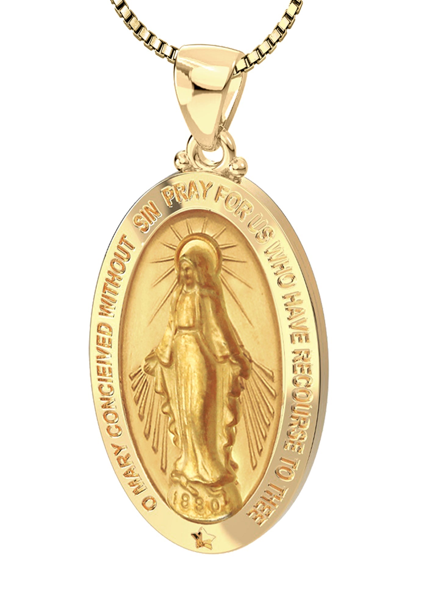 Holy mary necklace gold store
