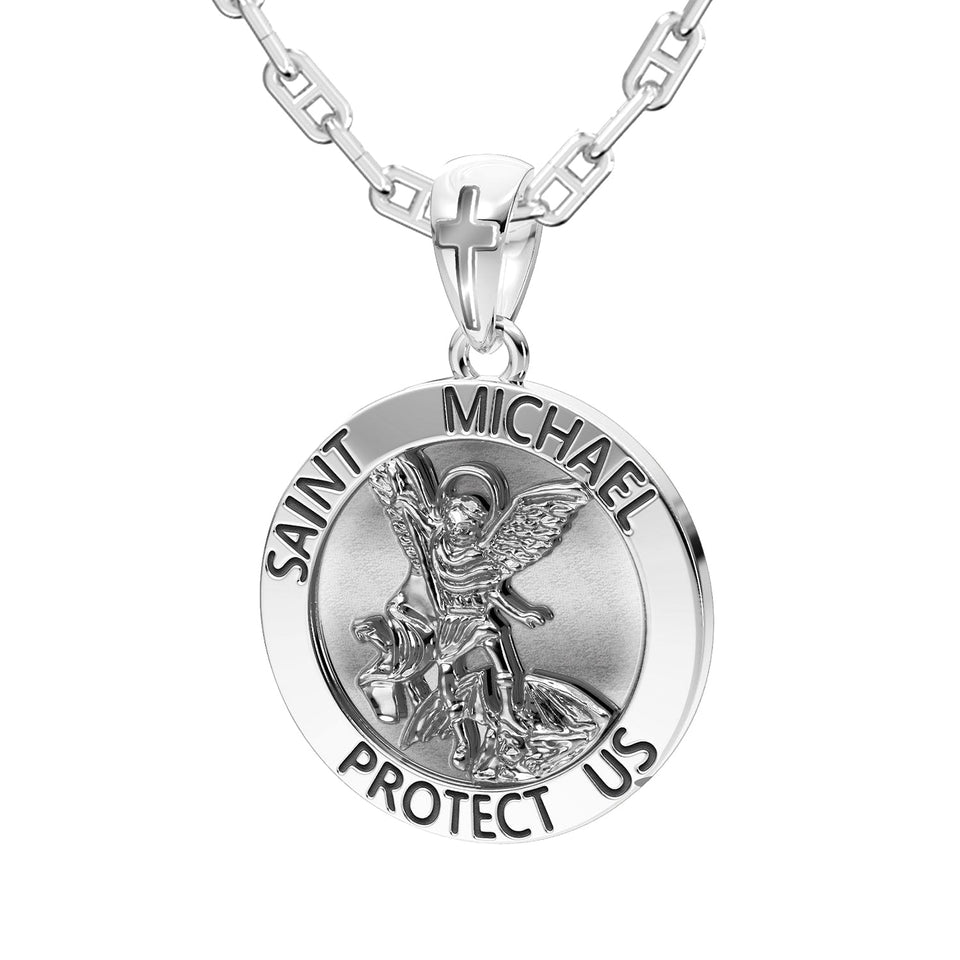 St Michael Medals & Pendants | Gold & Sterling Silver
