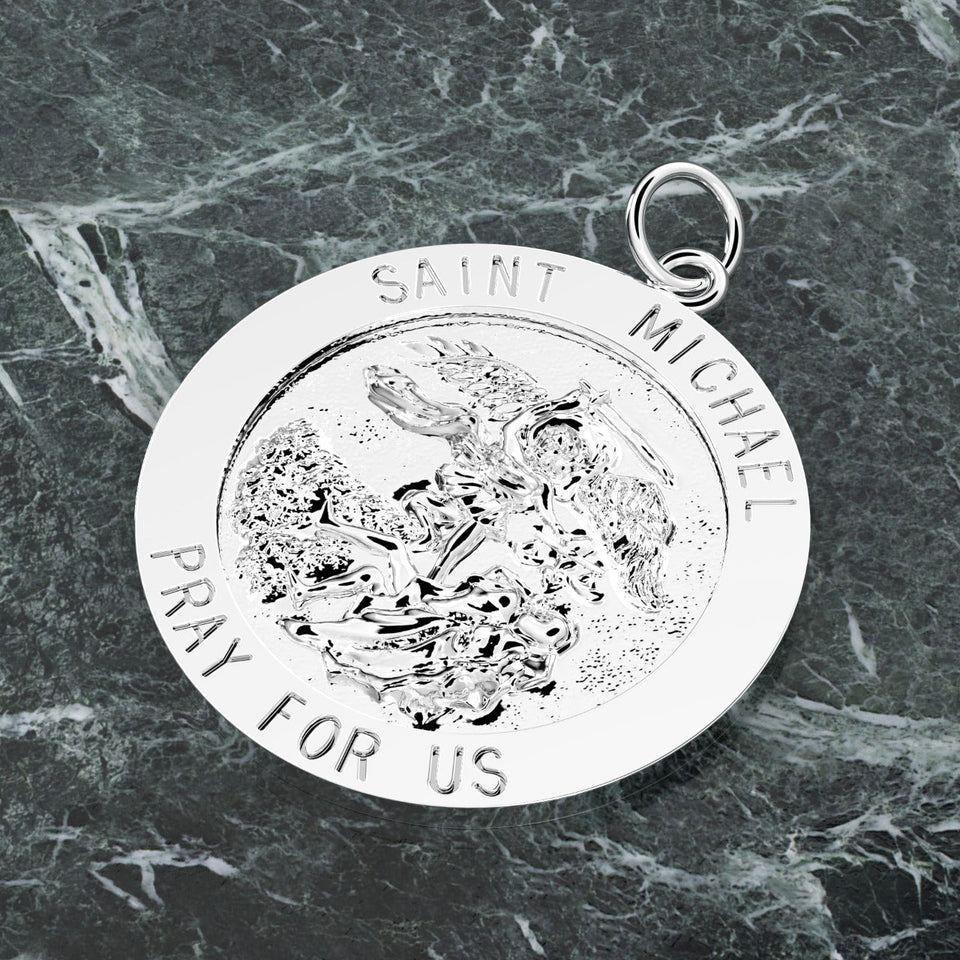 St Michael Medals & Pendants | Gold & Sterling Silver