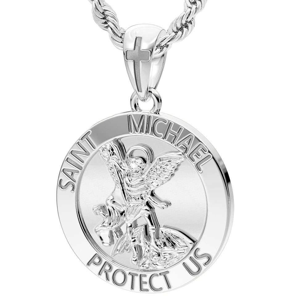 St Michael Medals & Pendants | Gold & Sterling Silver