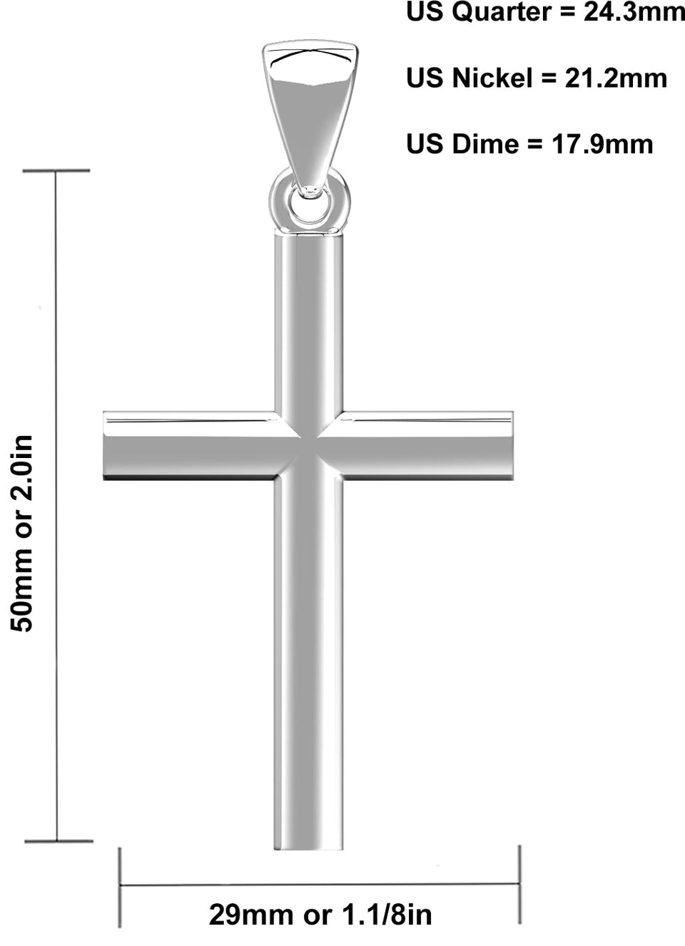 Christian XL Cross Necklace - Cross Pendant Made For Men