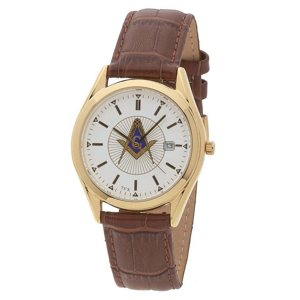 Watches - Masonic Watches In Gold & Stainless Steel